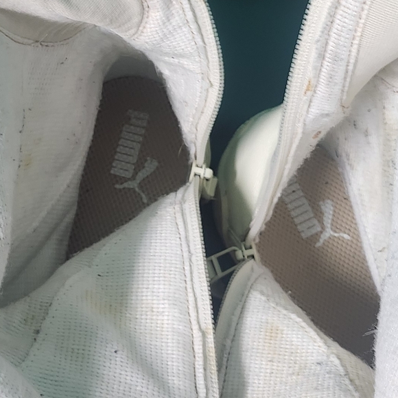 Puma | Shoes | Puma Berlin Moto Leather Boots Womens Size 95 White ...
